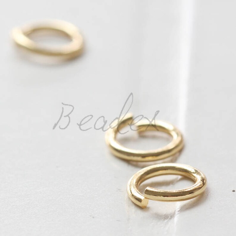 20 Pieces / Real Gold Plated / Jump Rings / Brass Base / Ring - Etsy