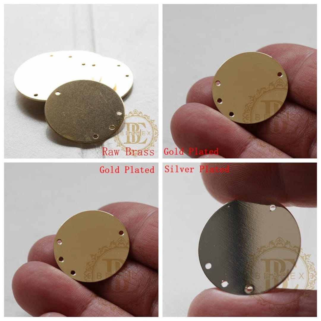 Brass Base / Round / Disc / Coin / Multiple Holes - 23*0.6mm (C3785 ...