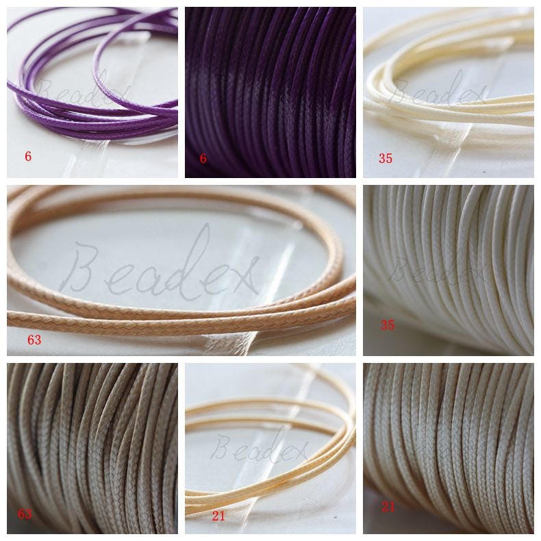 20 Meters / Waxed Cotton / Cord 2mm - Etsy