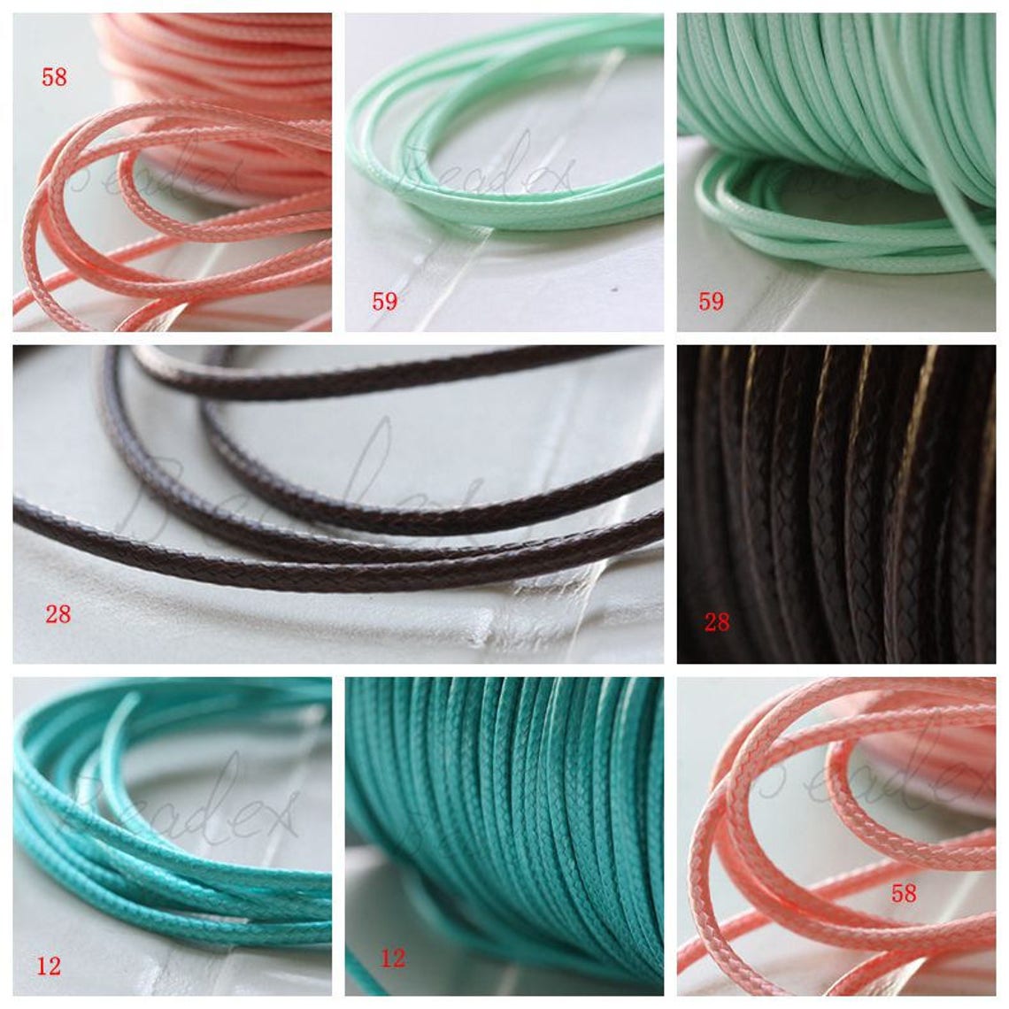 20 Meters / Waxed Cotton / Cord 2mm - Etsy