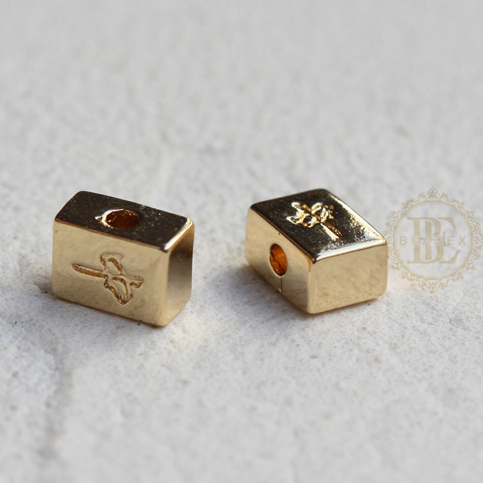 One Piece / Plated Solid Brass / Rectangle / Spacer / Beads / - Etsy