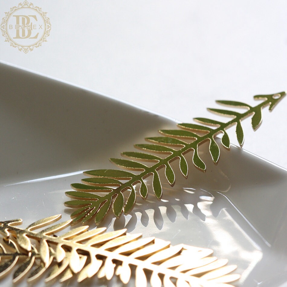 Laser Cut / Raw Brass / Brass Base / Leaf / Penant C4355 | Etsy