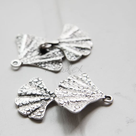 One Piece / Oxidzed Silver Plated / Real Silver / Brass Base / | Etsy