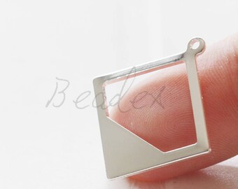 One Piece Premium Rose Gold Plated Brass Base Triangle Charm - Etsy