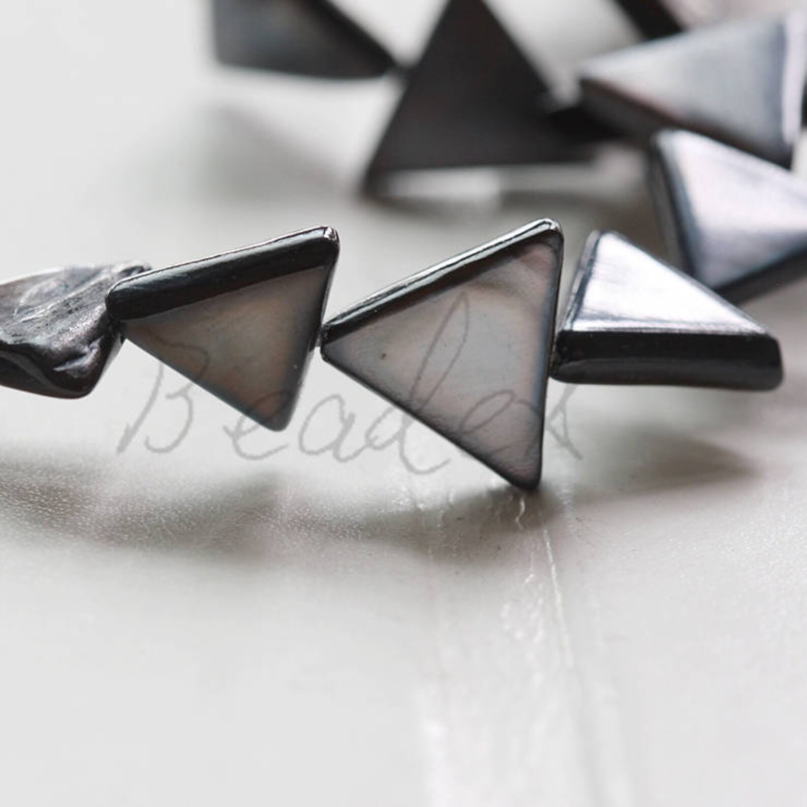 One Full 15 Inch Strand / Shell / Triangle / Bead / Spacer / - Etsy