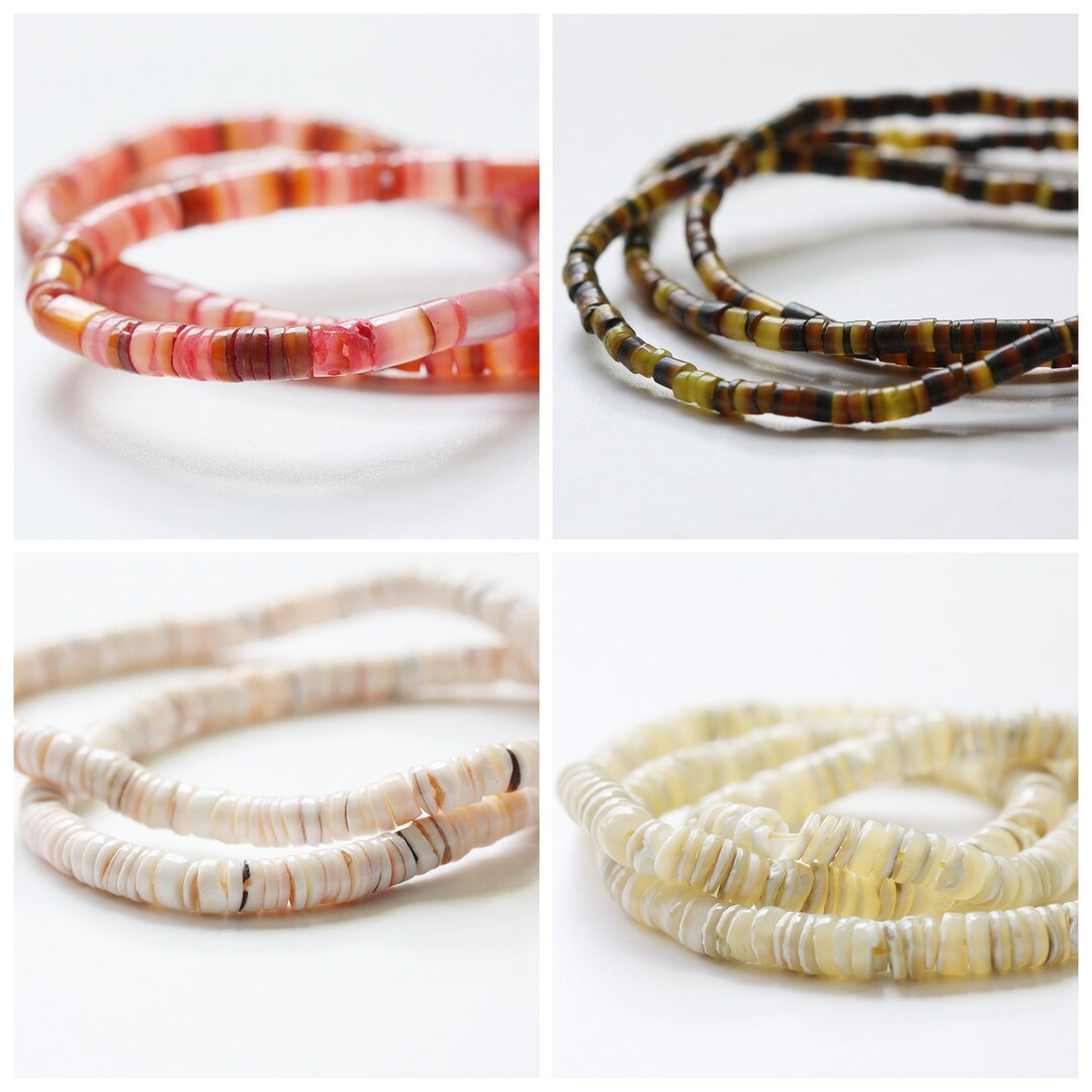 One Full 22 Inch Strand / Shell / Heishi / Disc / Semiprecious Stone ...