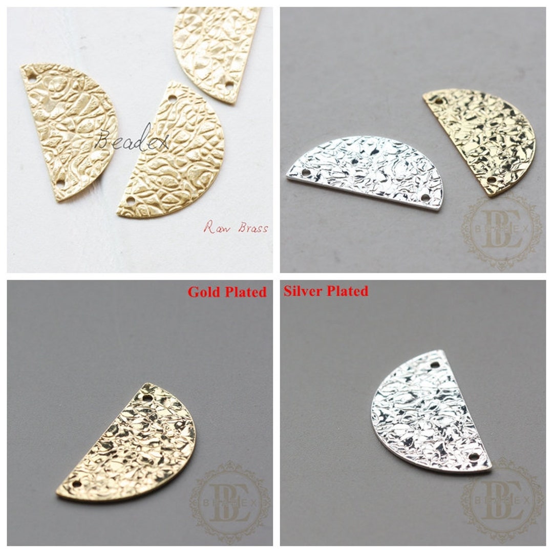 Brass Base / Charm / Crescent / Half Circle 12.5x25mm - Etsy