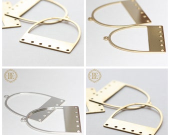 Solid Brass Fan With Multiple Holes Charm 32x25mm 4561C - Etsy