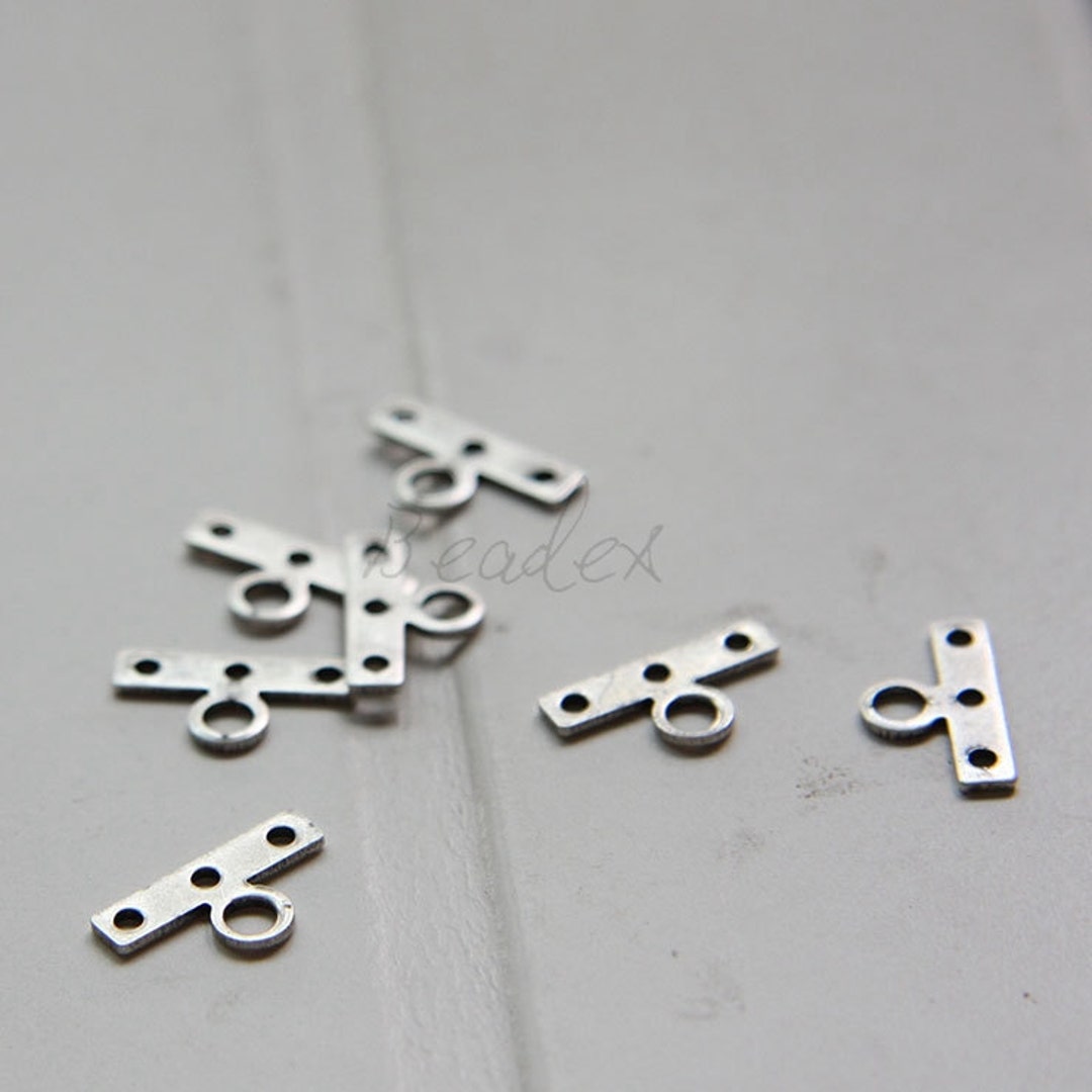 4 Pieces / Oxidized Silver Plated / Real Silver / Brass Base / Multiple ...