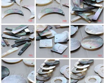 One Piece / Shell / Feather / Pendant / Semiprecious Stone / - Etsy