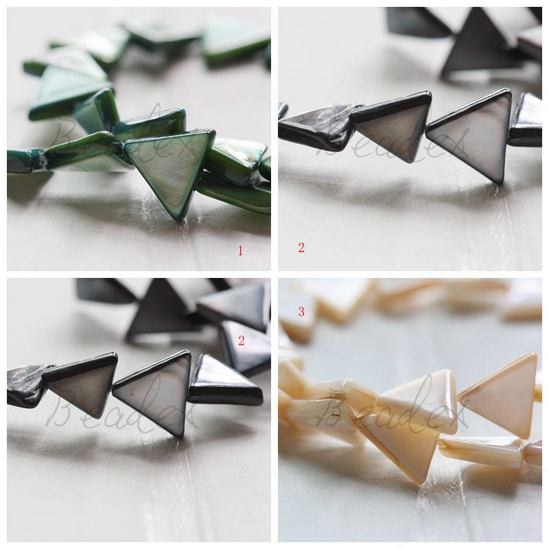One Full 15 Inch Strand / Shell / Triangle / Bead / Spacer / - Etsy