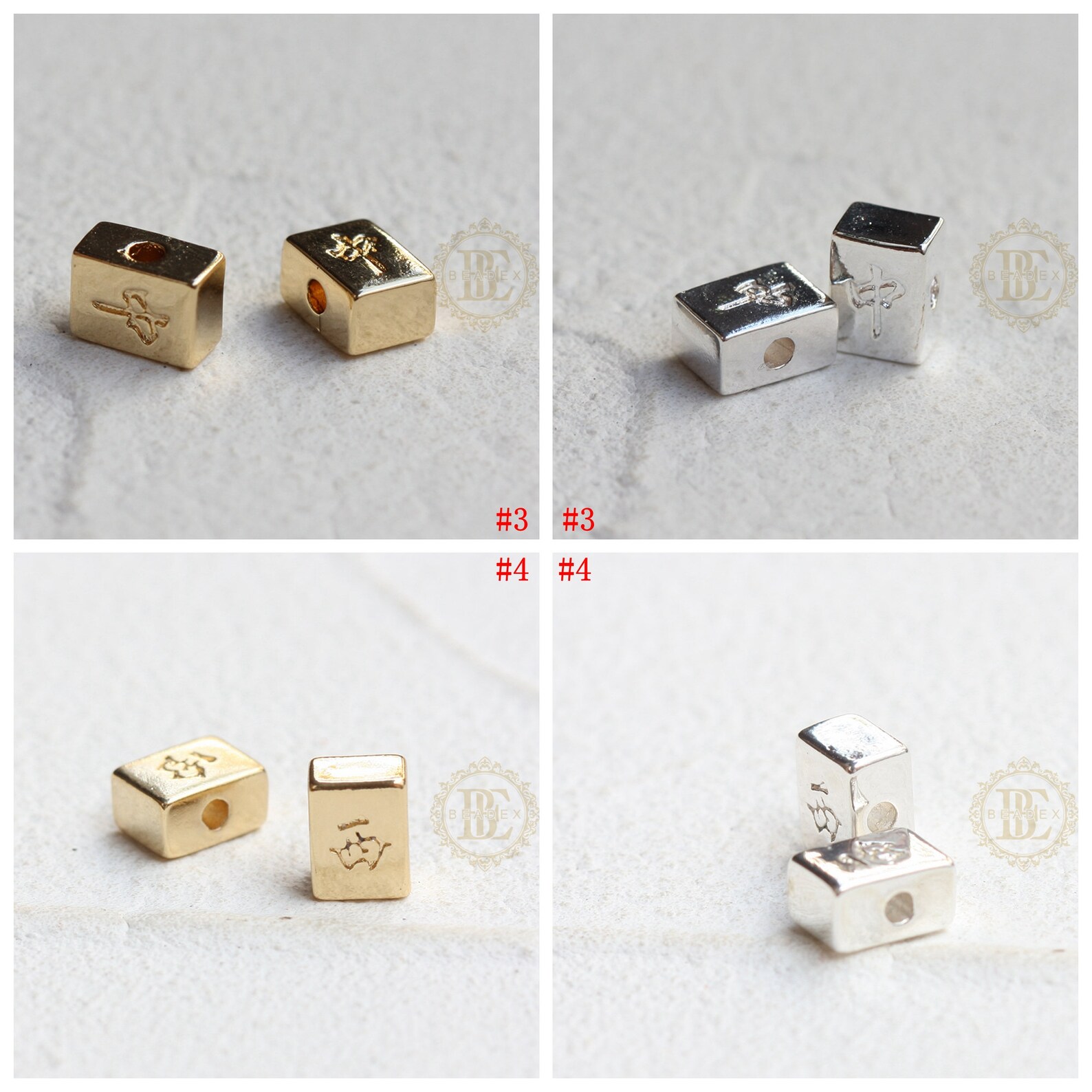 One Piece / Plated Solid Brass / Rectangle / Spacer / Beads / | Etsy