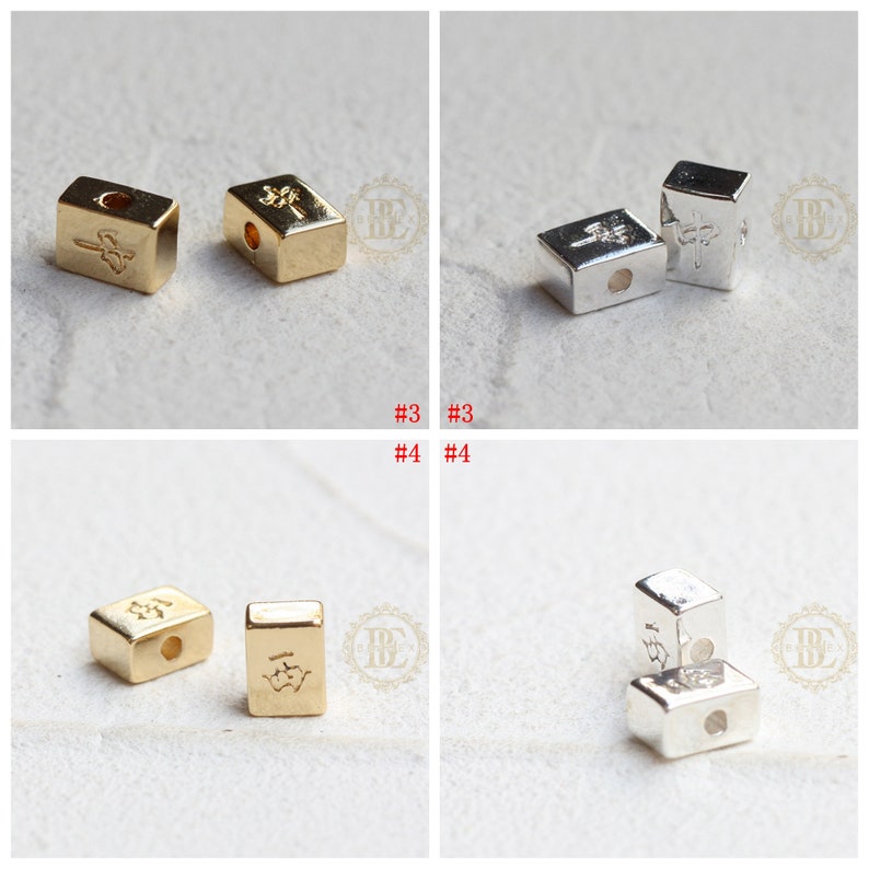 One Piece / Plated Solid Brass / Rectangle / Spacer / Beads / | Etsy