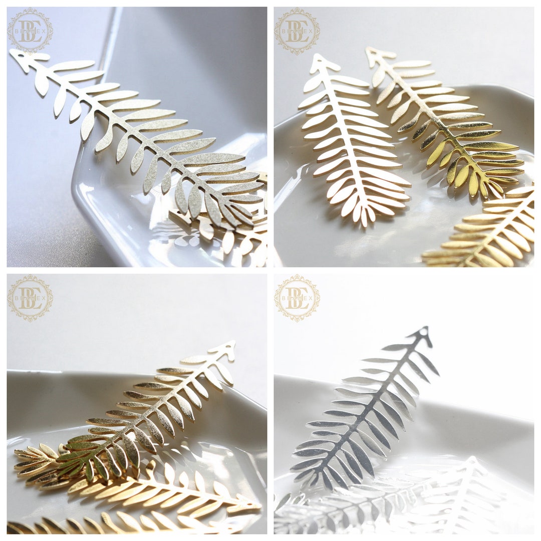 Laser Cut / Raw Brass / Brass Base / Leaf / Penant (C4355) - Etsy