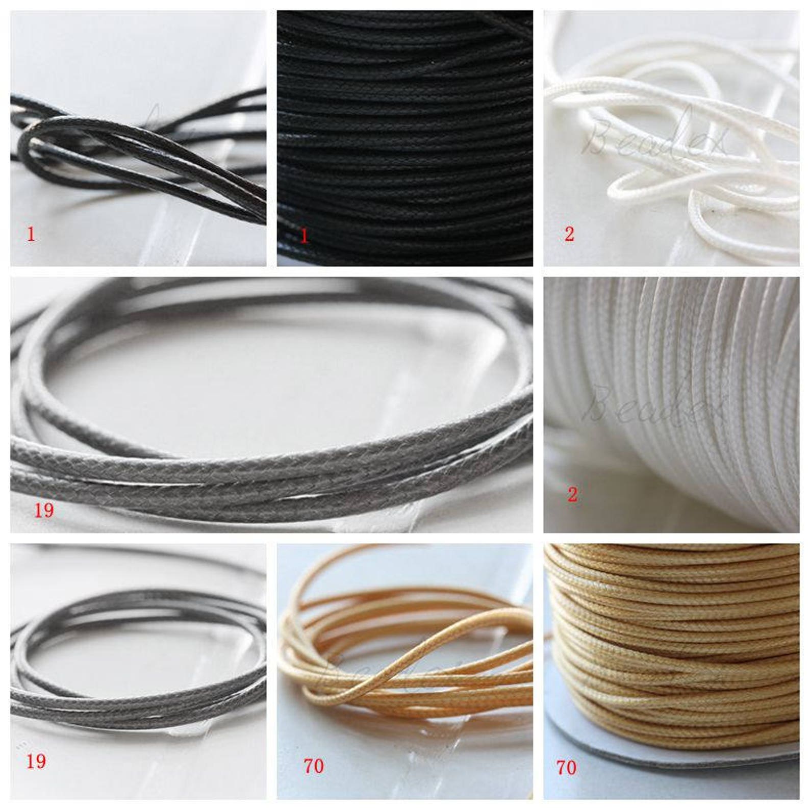 20 Meters / Waxed Cotton / Cord 2mm | Etsy