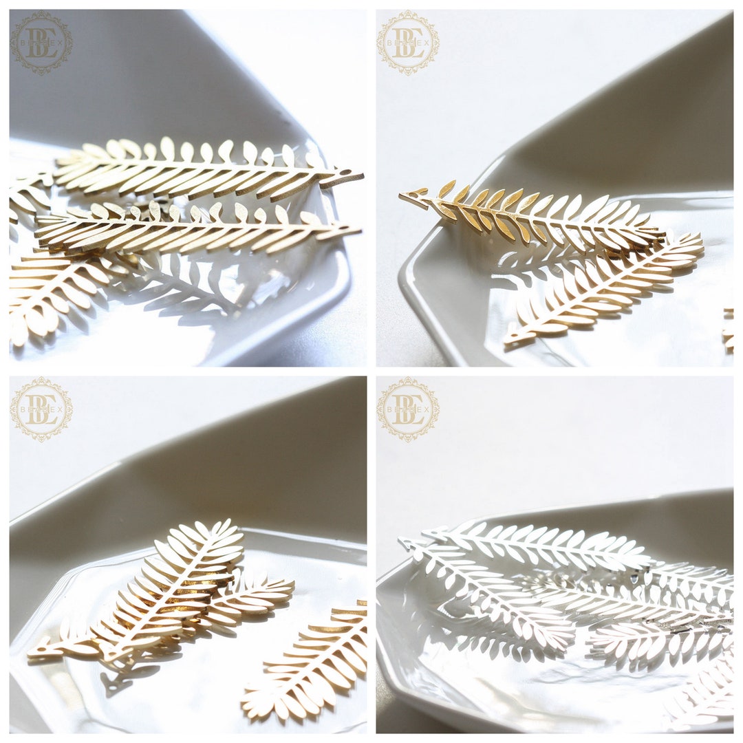Laser Cut / Raw Brass / Brass Base / Leaf / Pendant (C4356) - Etsy