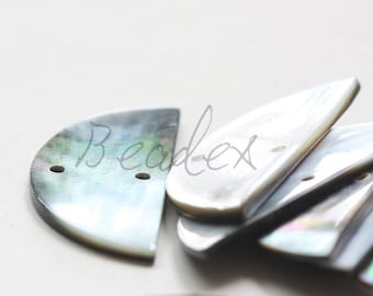 2 Pieces / Shell / Half Moon / Crescent / Moon / Half Circle / - Etsy