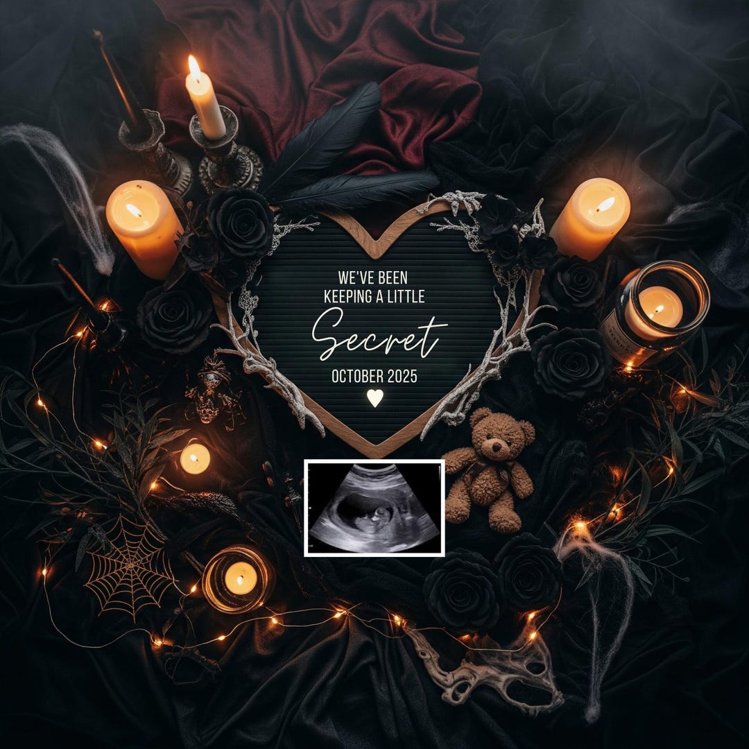 Little Secret Pregnancy Announcement Halloween Pregnancy Annoucement ...