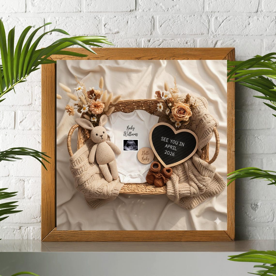 April 2026 Pregnancy Announcement Template: April Baby Announcement ...