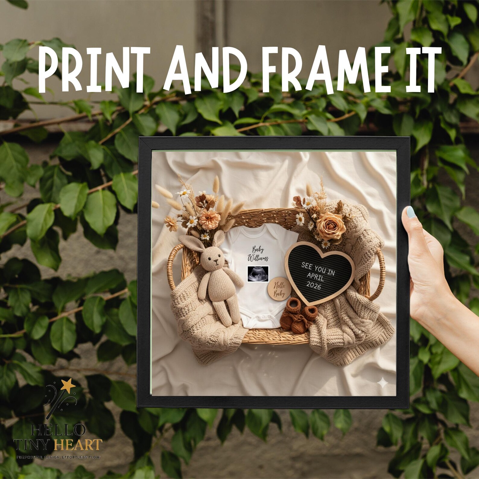 April 2026 Pregnancy Announcement Template: April Baby Announcement ...