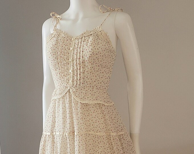 NWT NOS DEADSTOCK Candi Jones California Floral Print Maxi Dress ...