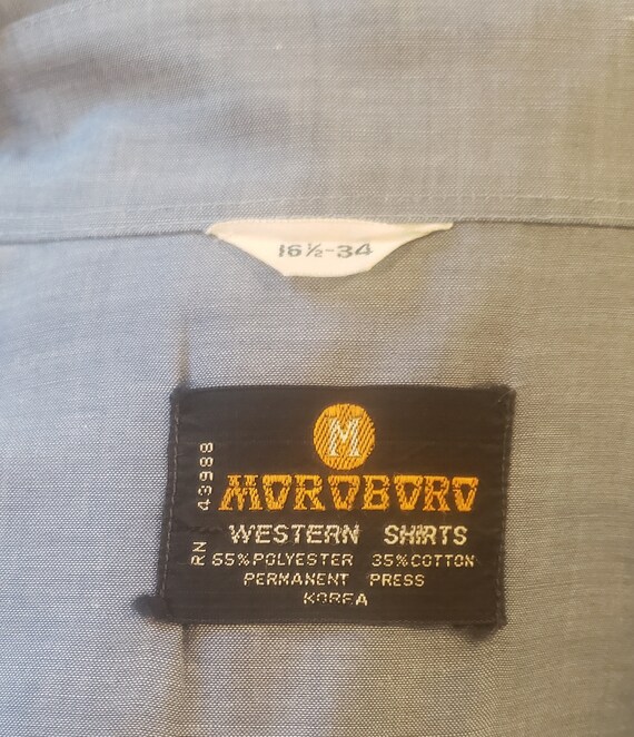 Vintage 70s 1970's hand embroidered denim chambray we… - Gem