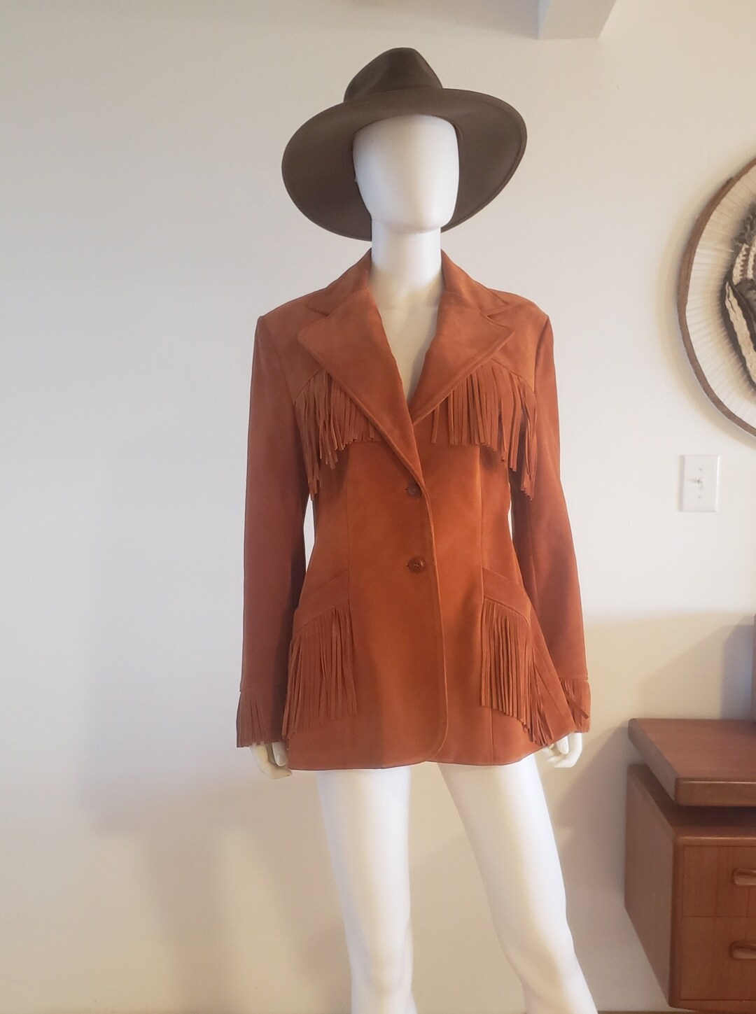 Vintage 1970's Joo Kay Joo-kay W/hangtags Burnt Orange Rust Suede ...