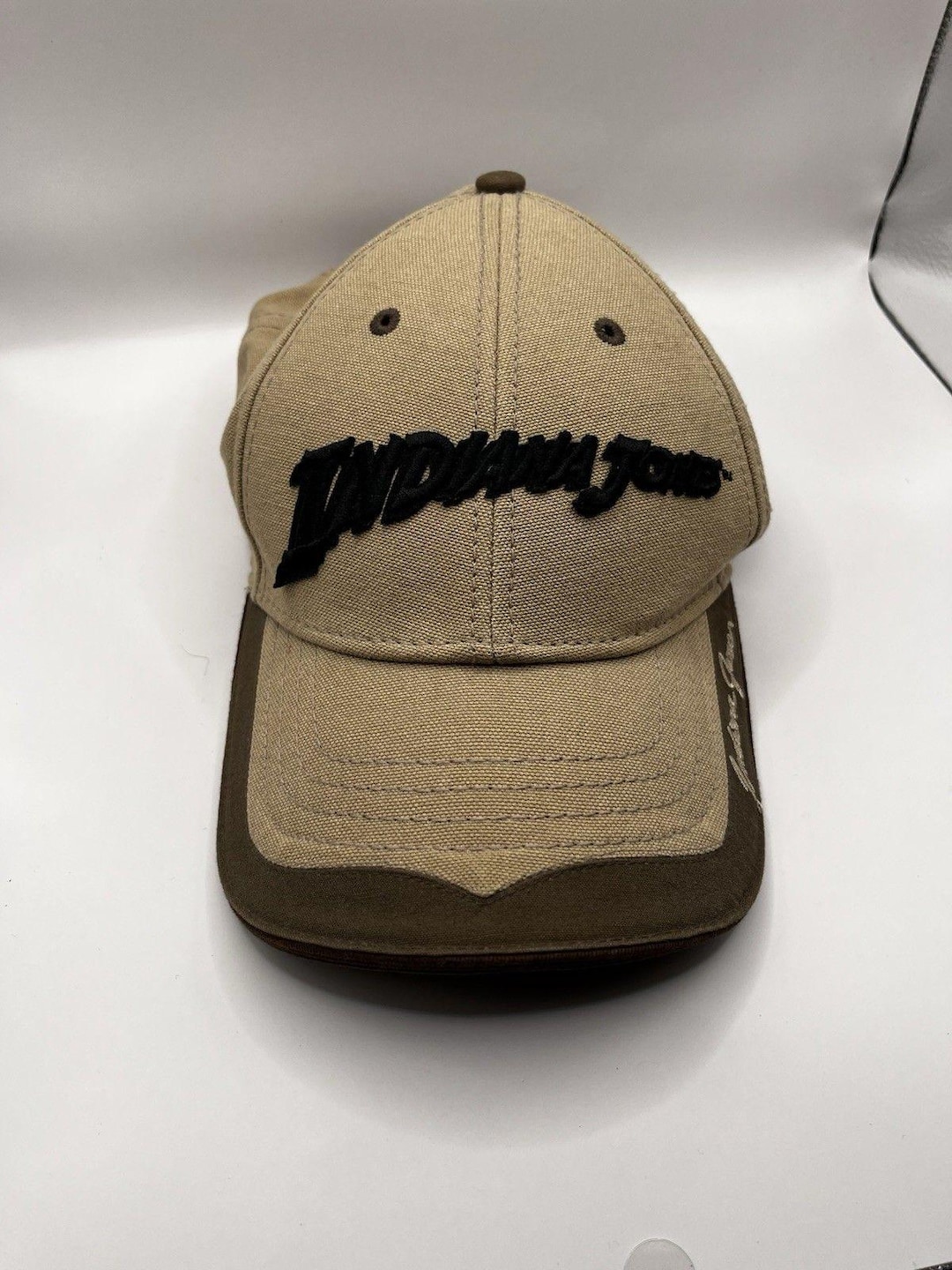 Vintage Lucasfilm Indiana Jones Baseball Hat Script Logo Canvas Emblem ...