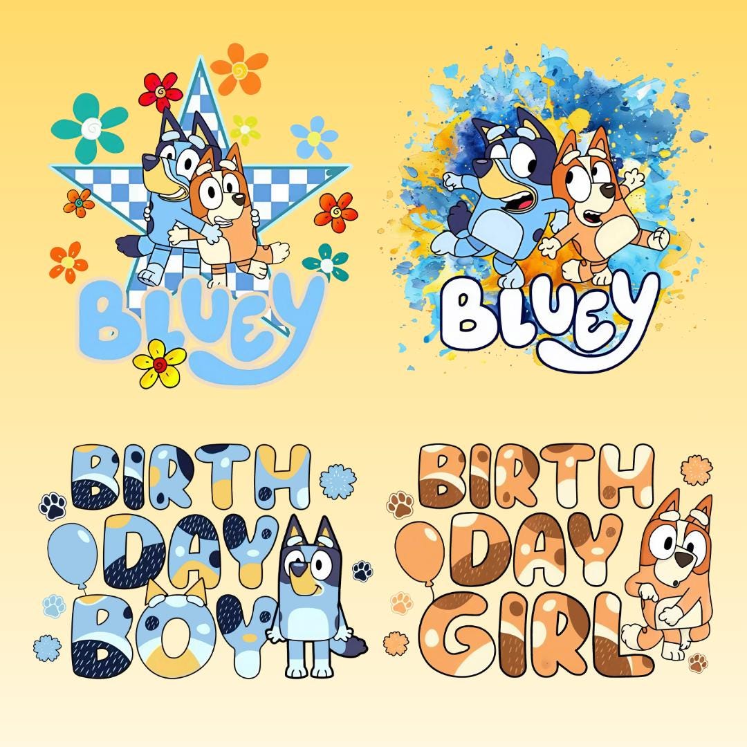 Cute Spring Bluey Dog PNG, Bluey Birthday Png, Bluey Dog Png, Birthday ...