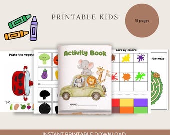 Kids Coloring Book PDF, Printable Activity Book for Ages 2-6 ...