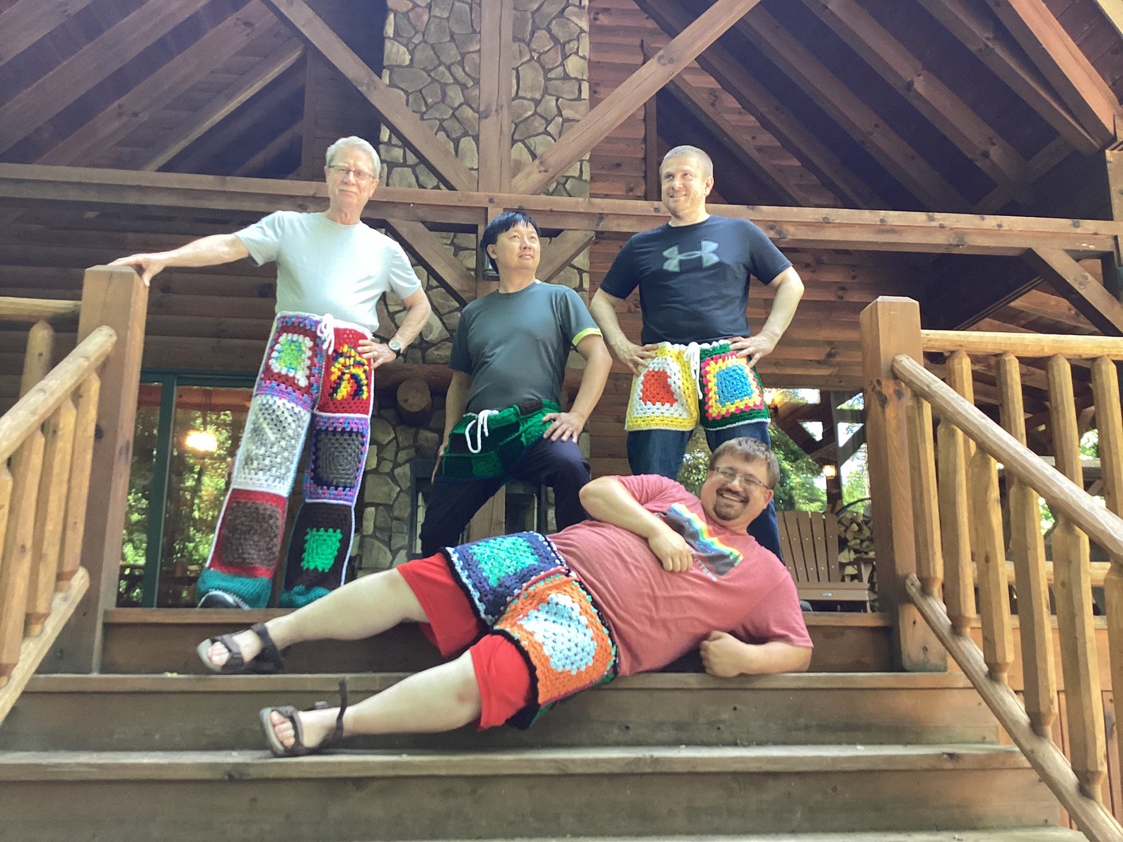 The Johnny Men's Party Pants Adjustable Crochet Granny - Etsy