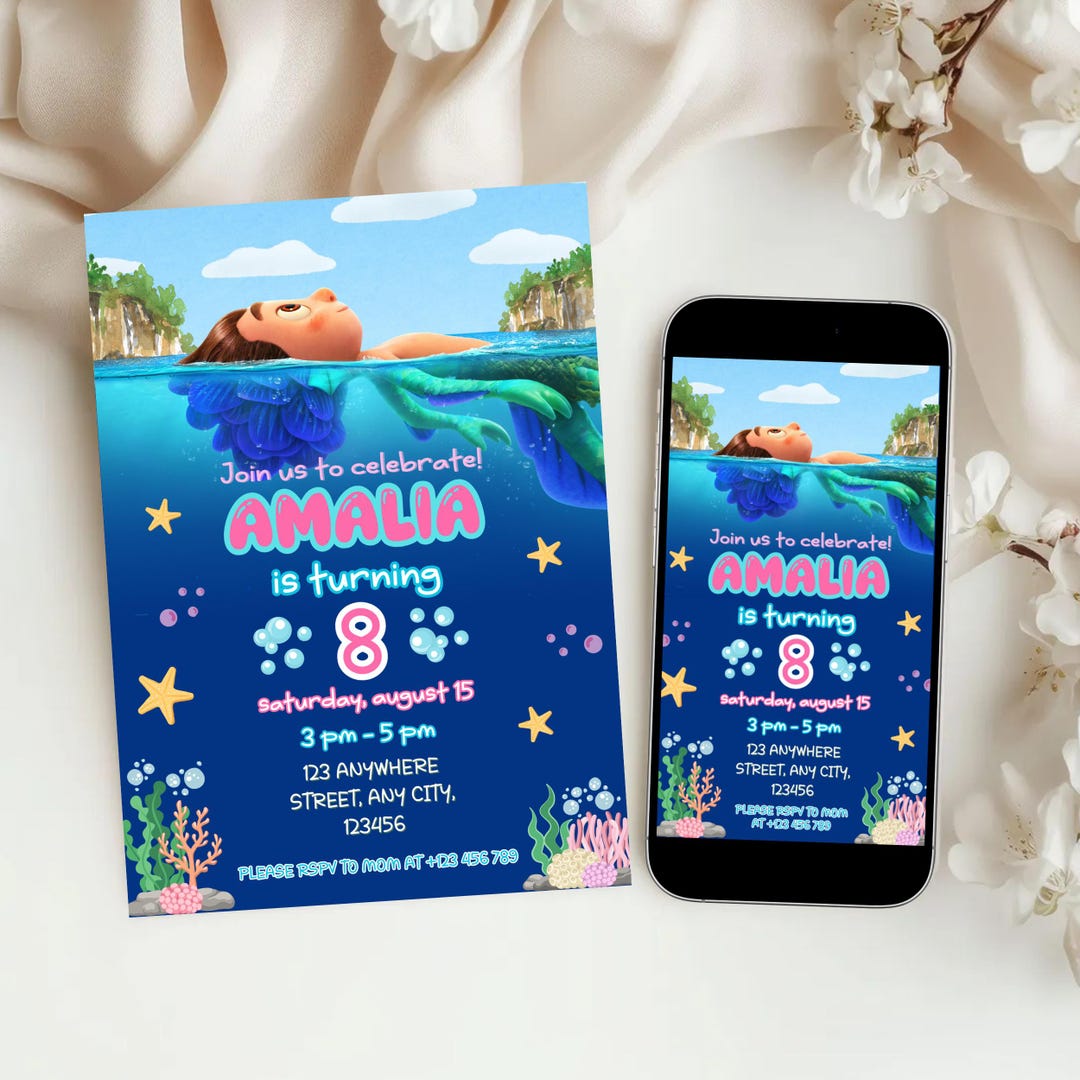 Luca Birthday Invitation Template: Editable Kids Party Invite (digital ...