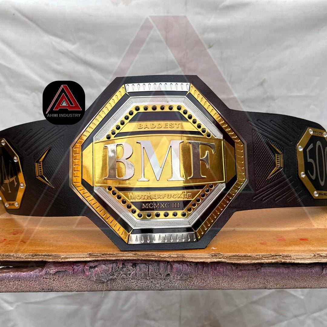 UFC BMF Dual Championship Belt, Adult Size, 2MM Brass - Etsy