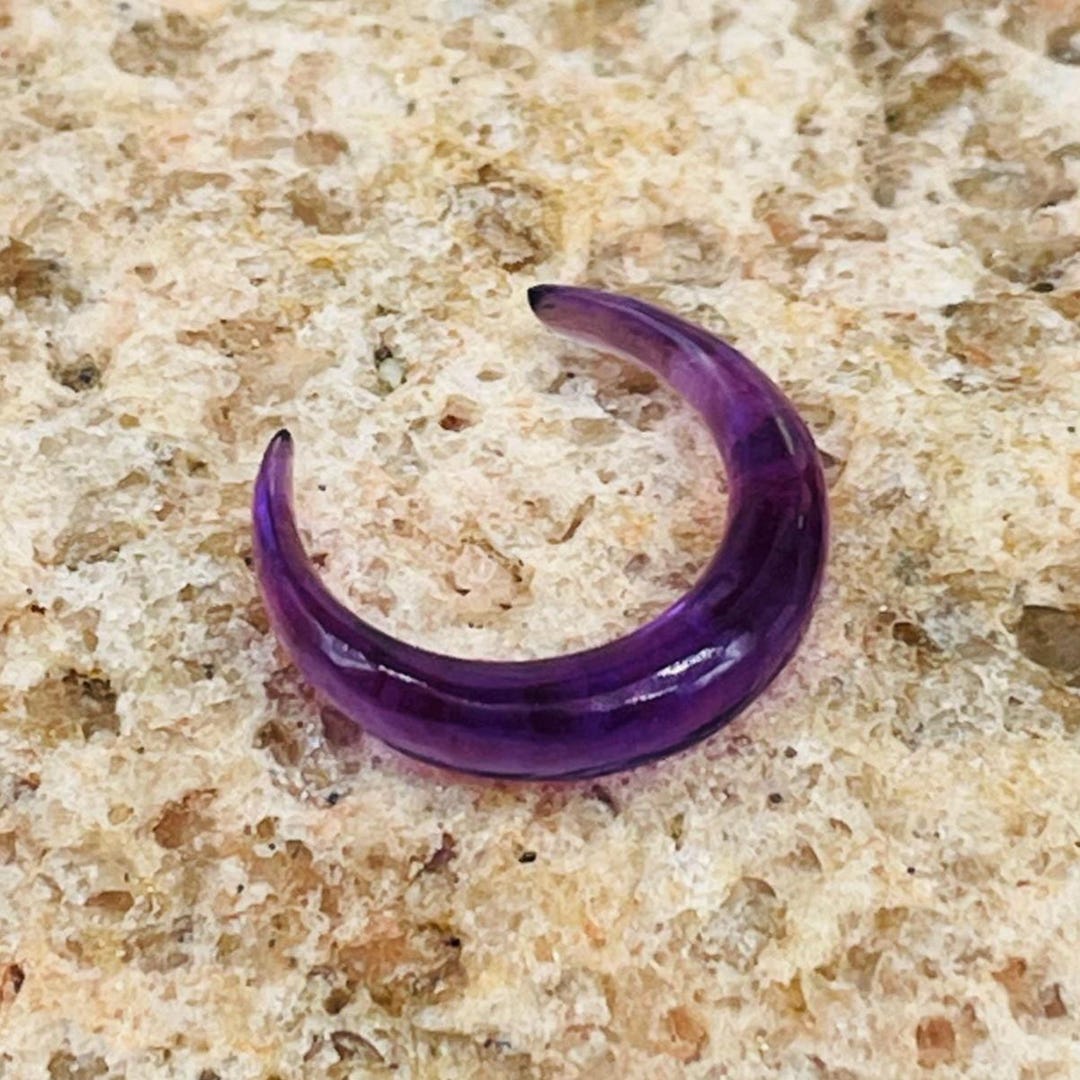 Natural Amethyst Gemstone Septum Pincher Tribal Piercing Jewelry ...