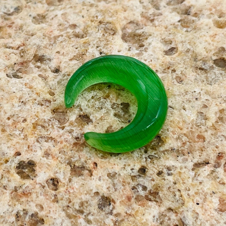 Green Catseye Gemstone Septum Pincher Tribal Piercing, Tusk Jewelry ...
