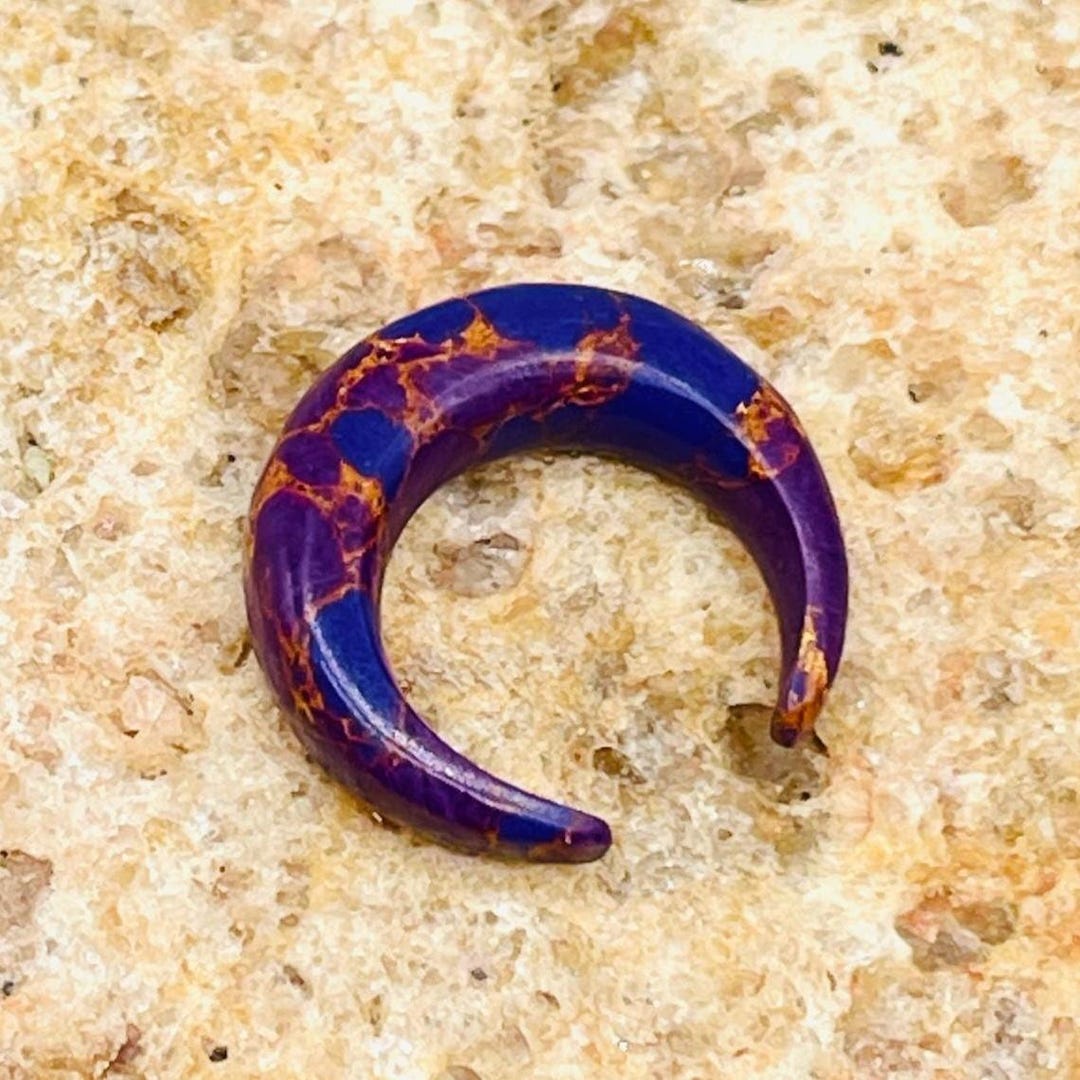 Purple Copper Turquoise Gemstone Septum Pincher Tribal Piercing, Tusk ...
