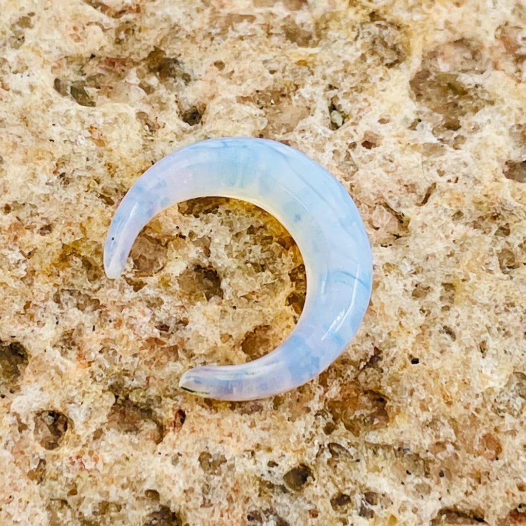 Opal Gemstone Septum Pincher Tribal Piercing, Tusk Jewelry, Handmade ...