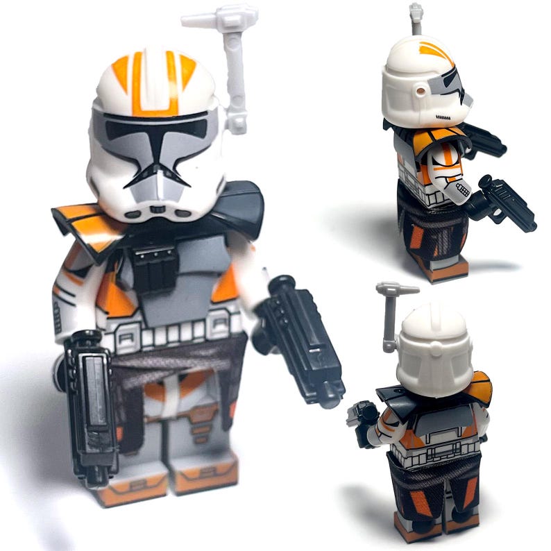 212th ARC Trooper Custom Star Wars Minifigure Orange 212th Attack ...
