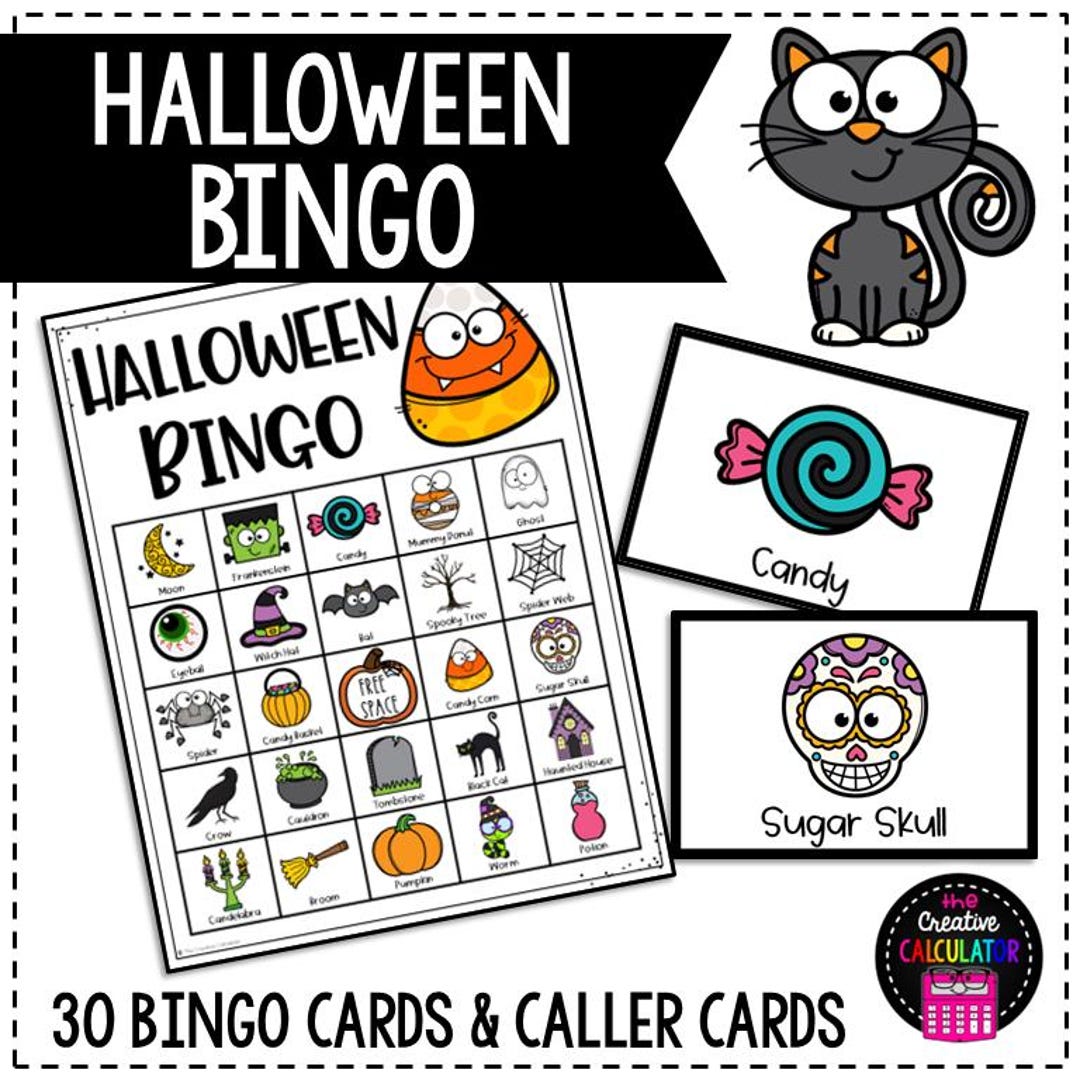 Halloween Bingo - 30 Unique Bingo Cards - Classroom Games - Etsy