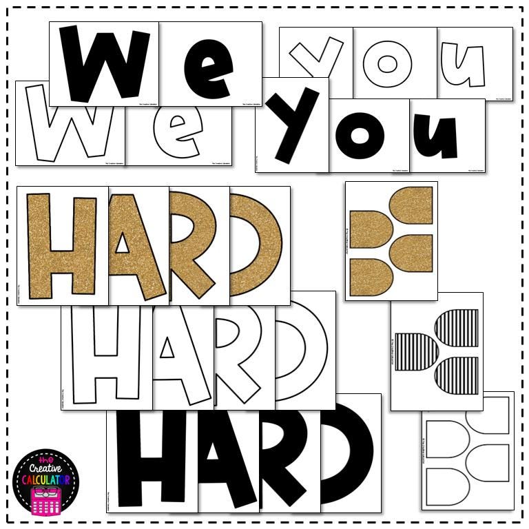We Can Do Hard Things Bulletin Board - Motivational Bulletin Board ...
