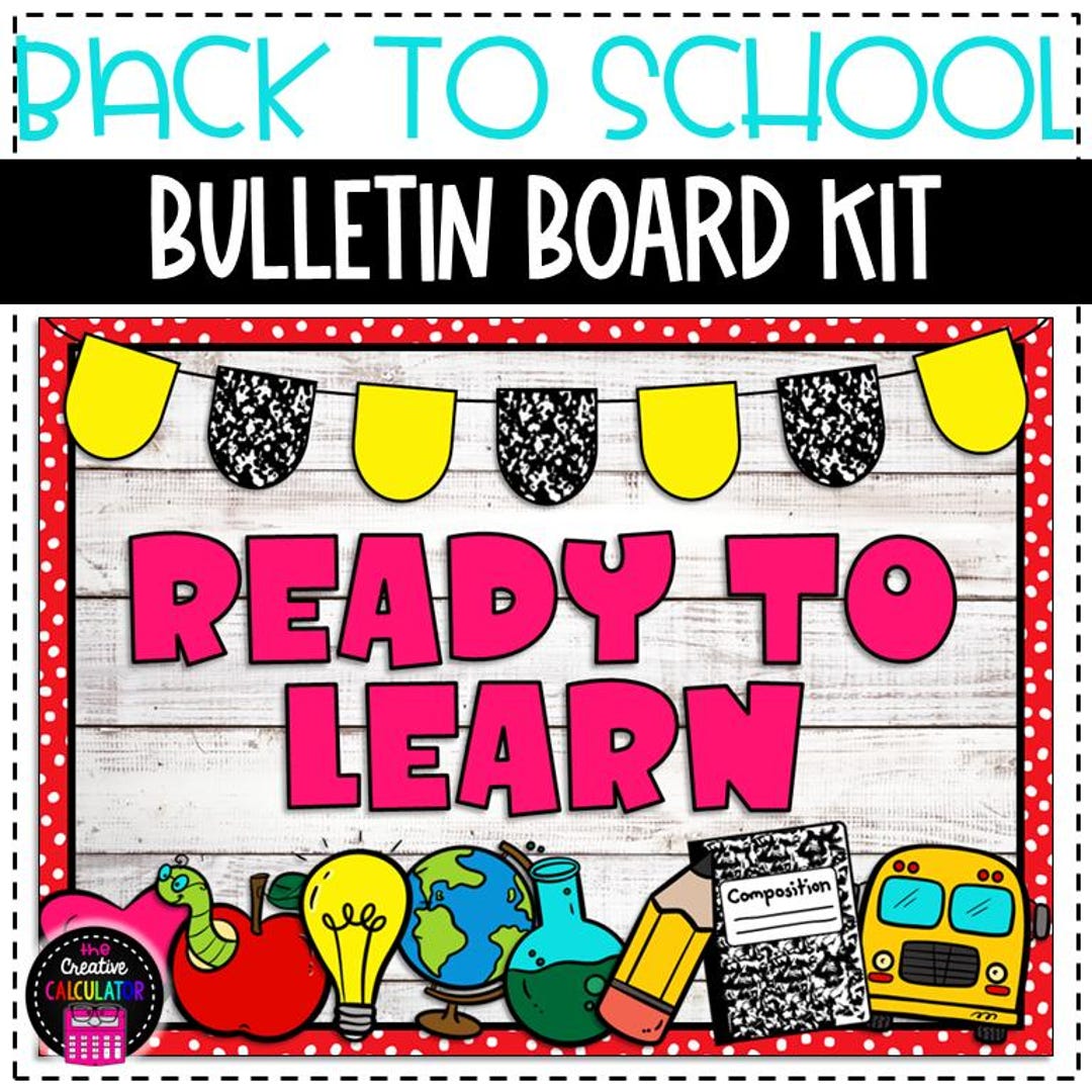 Composition Primary Back to School Supplies Bulletin Board or Door ...