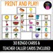 Summer Bingo - 30 Unique Bingo Cards - Classroom Games - Etsy
