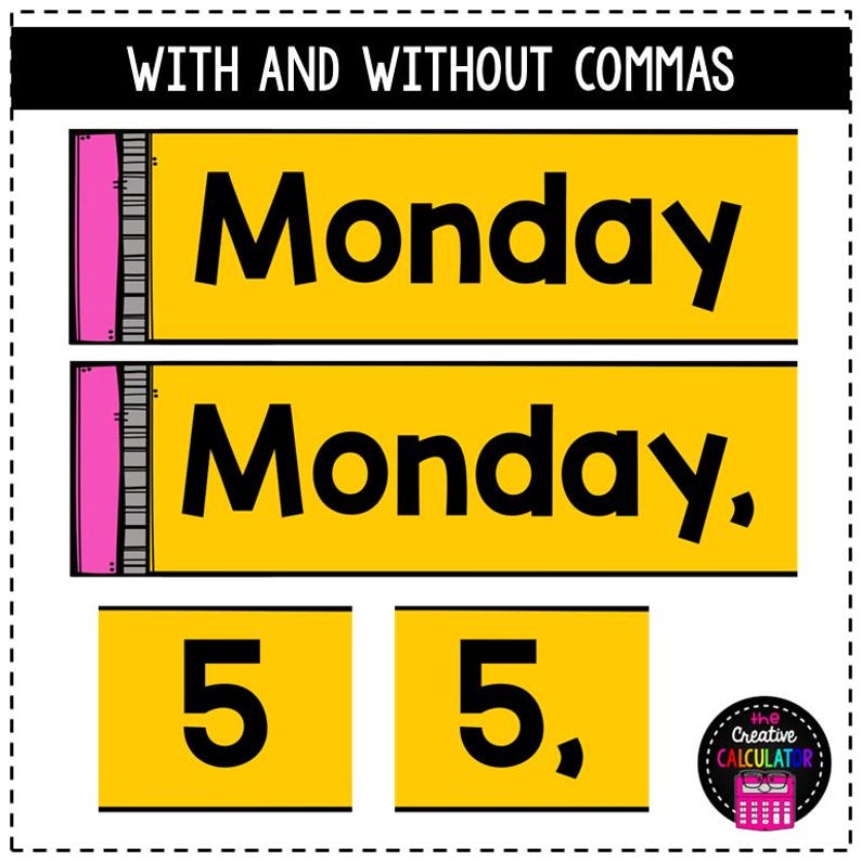 Pencil Flip Calendar - Perpetual Calendar - Back to School - Etsy