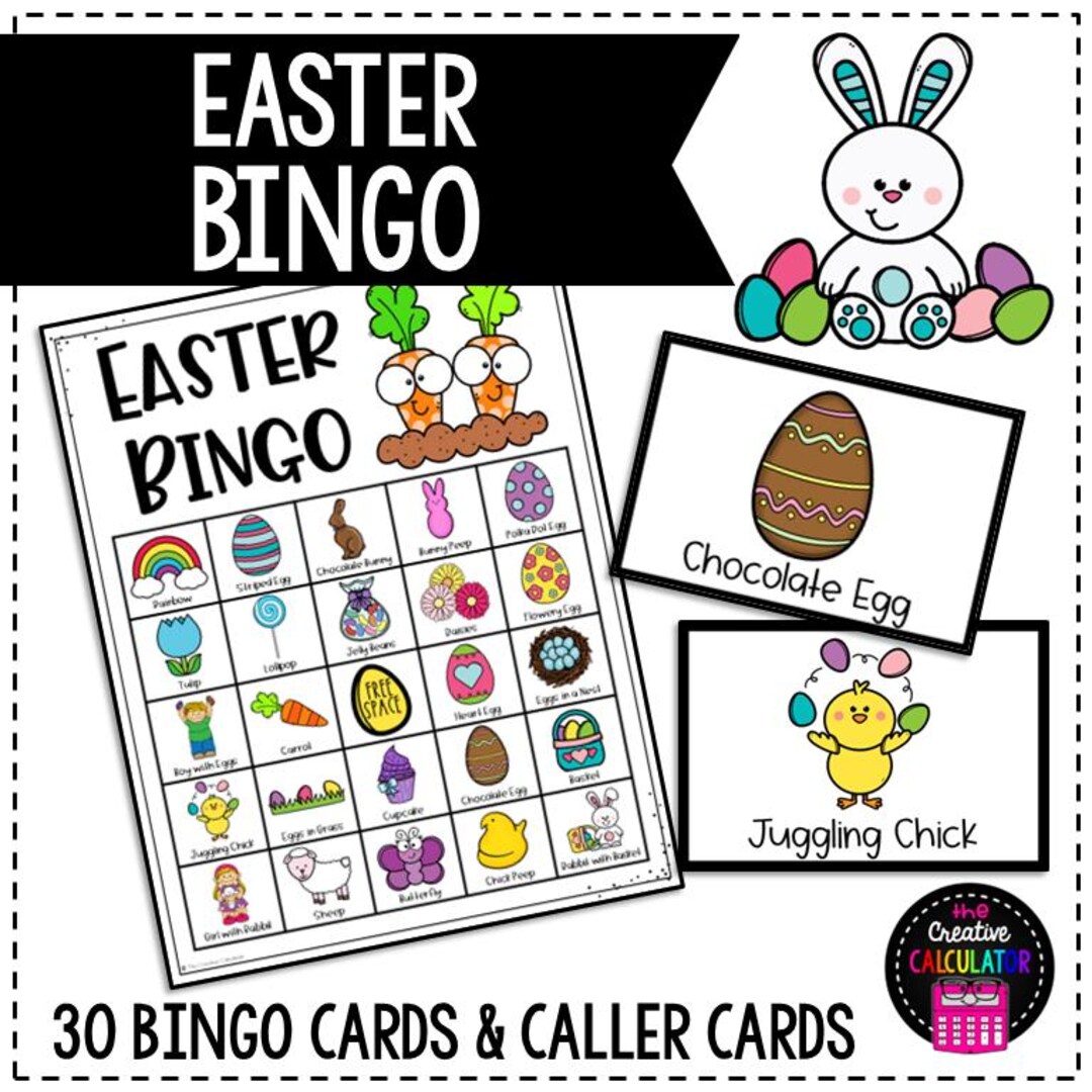 Easter Bingo - 30 Unique Bingo Cards - Classroom Games - Etsy