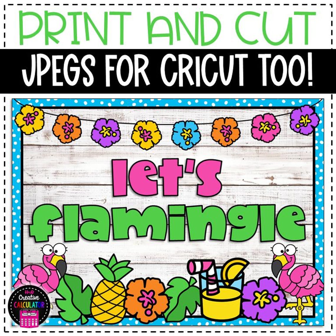 Aloha Summer Flamingos Luau Bulletin Board or Door Decor - Summer ...