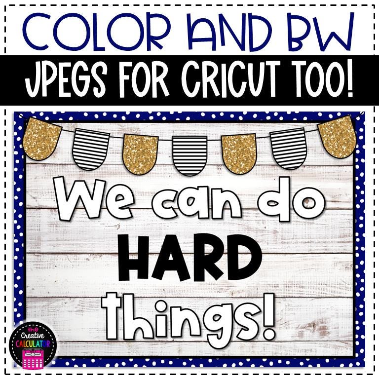 We Can Do Hard Things Bulletin Board - Motivational Bulletin Board ...