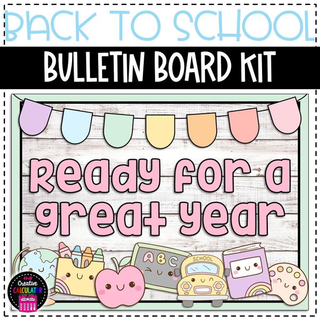 Pastel Back to School Groovy Retro Bulletin Board or Door Decor - Retro ...