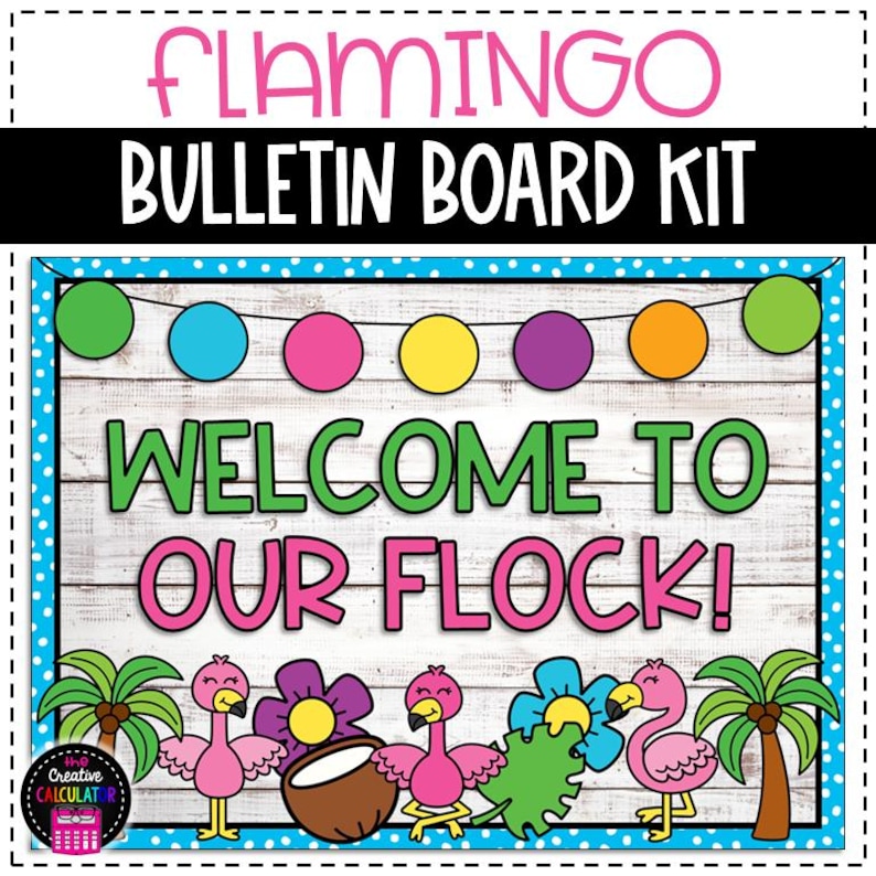 Flamingo Summer Bulletin Board or Door Decor - Back to School Bulletin ...