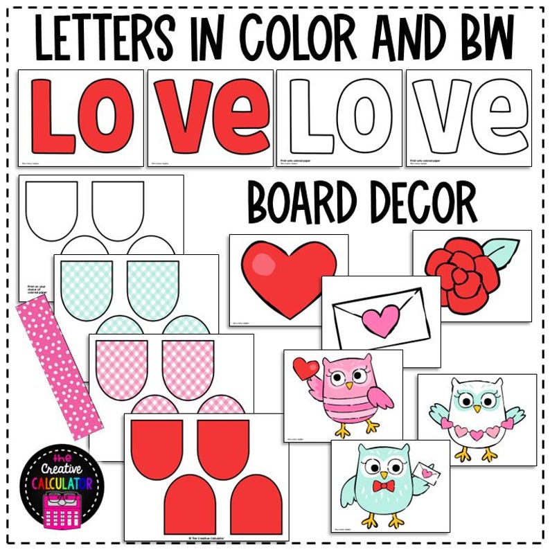 Valentine's Day Owls Bulletin Board or Door Decor - Valentine's ...