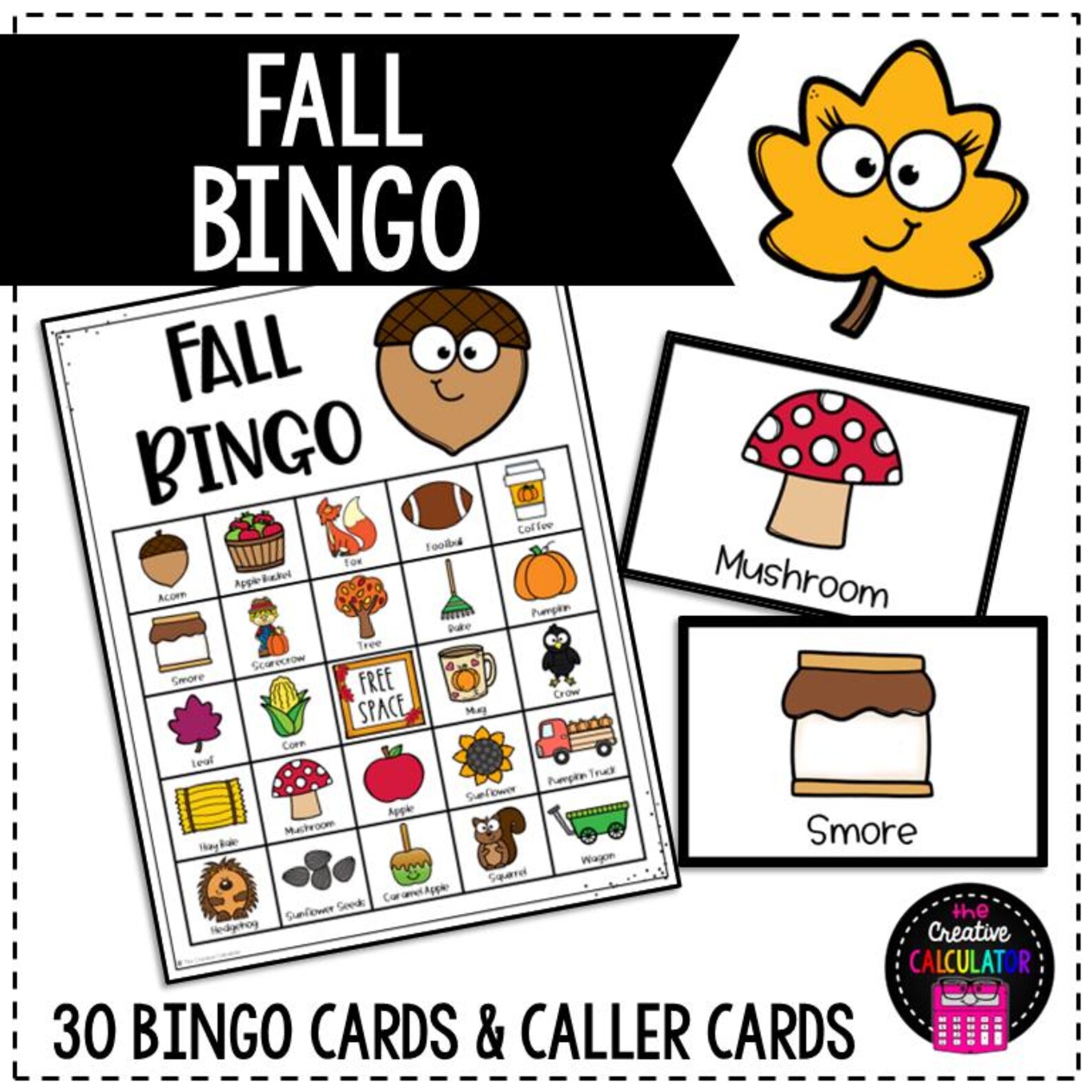 Fall Bingo - Autumn Bingo - 30 Unique Bingo Cards - Classroom Games - Etsy